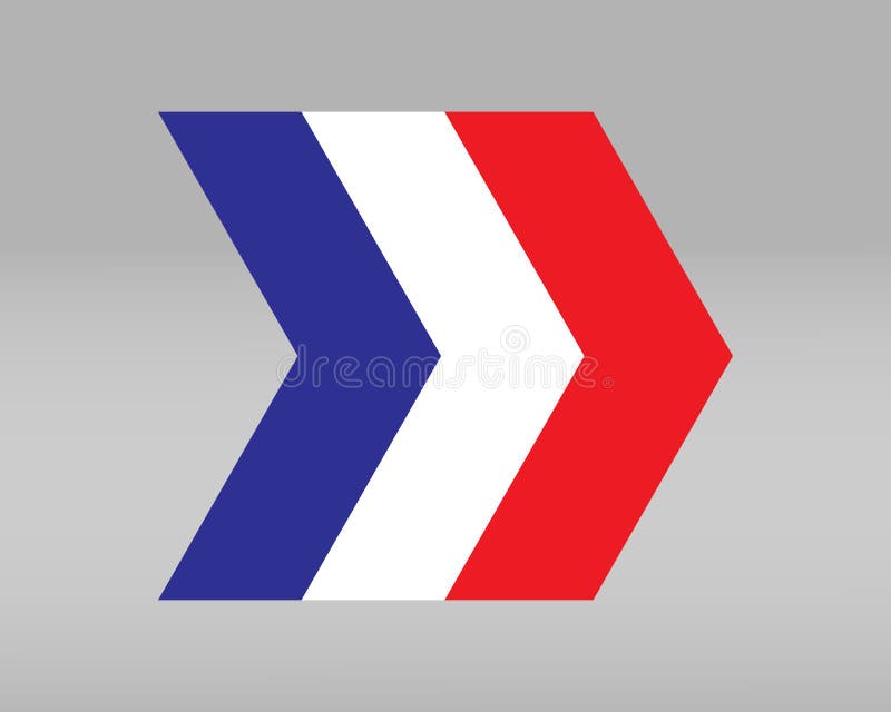 French Flag in the Shape of an Arrow - Vector Stock Vector ...