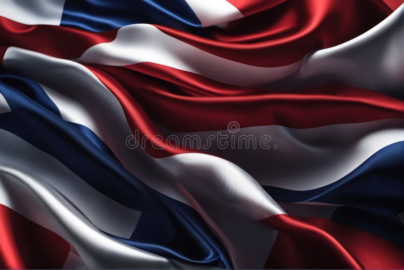 French Flag with Smooth Waves on Silk Cloth Texture Stock Illustration ...