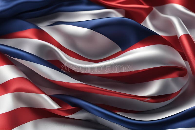 French Flag with Smooth Waves on Silk Cloth Texture Stock Illustration ...