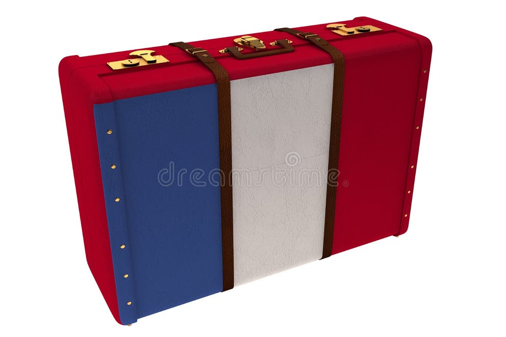 French flag suitcase stock illustration. Illustration of people - 70272994