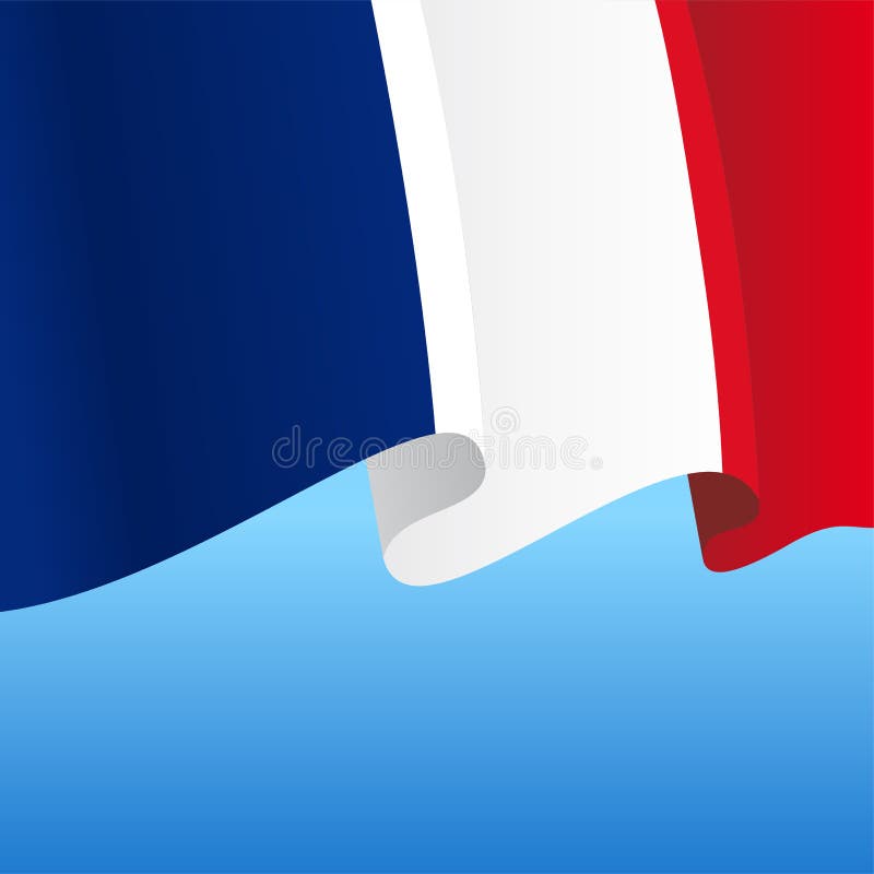 French Flag Wavy Abstract Background. Vector Illustration. Stock Vector ...