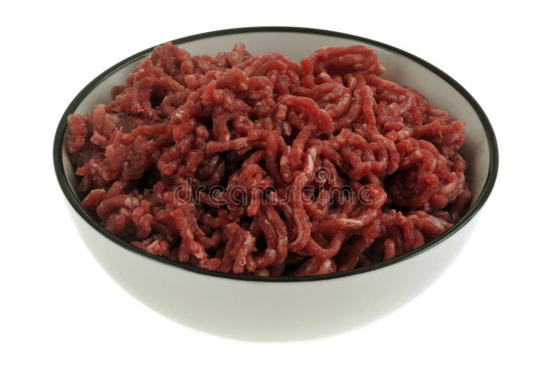 French Fresh Raw Chopped Beef Meat on a Plate Stock Photo - Image of ...