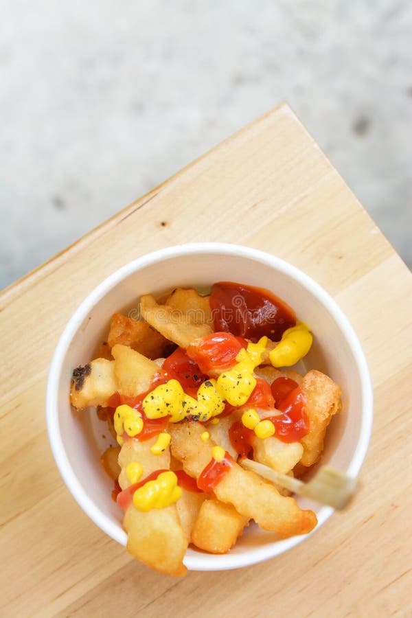 French fried stock image. Image of meal, unhealthy, sauce - 49725001