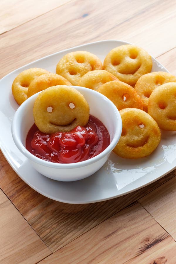 French Fried Potato Smiles stock image. Image of facial - 165576247
