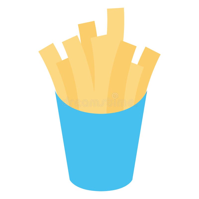 French Fries In A Box Cartoon Stock Vector - Illustration of snack ...