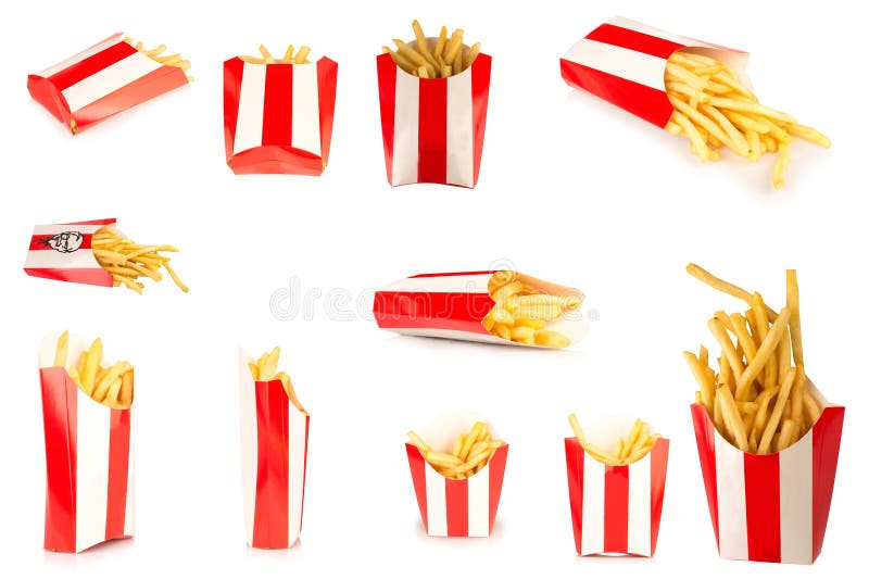 French Fries Box Fastfood Potato Stock Photo - Image of food, health ...