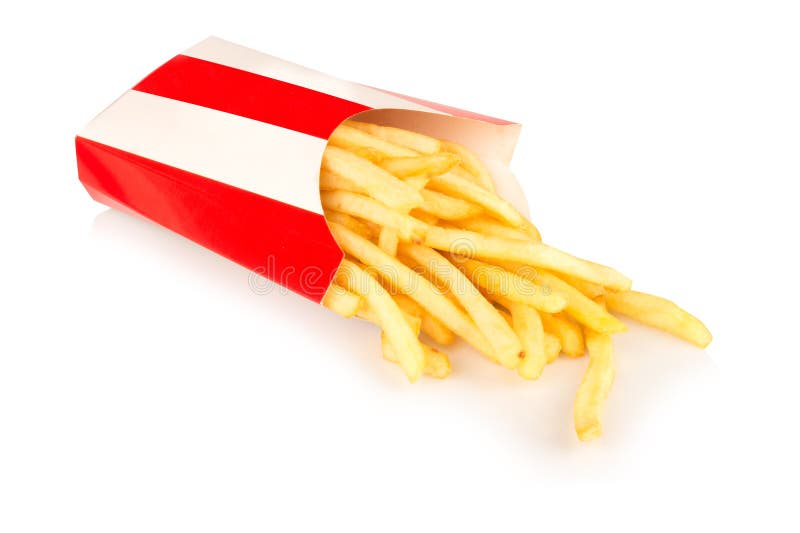 French Fries Box Fastfood Potato Stock Photo - Image of carcinogen ...