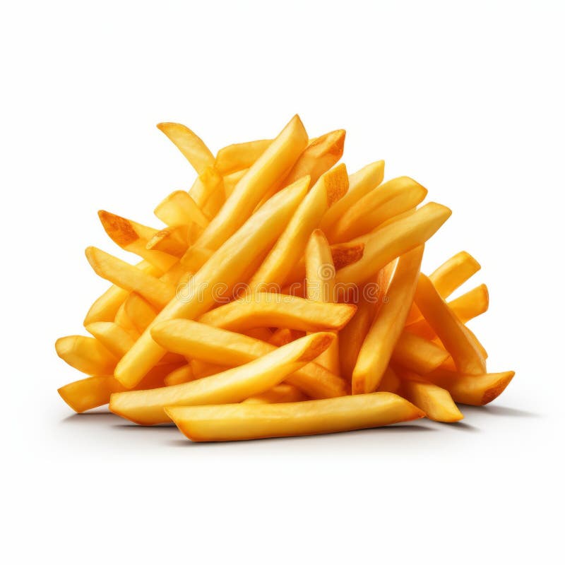 Realistic French Fries Clipart: Vector Image with Trompe-l Oeil Folds ...