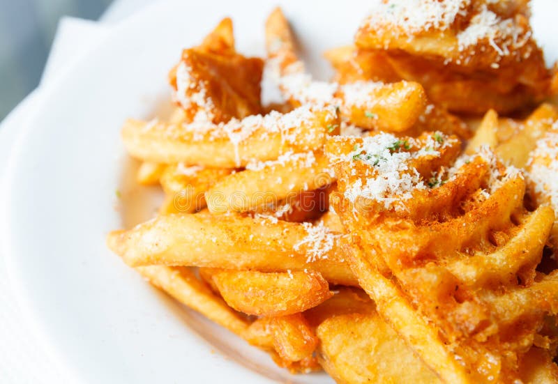 French Fries with Cheese on Top Stock Photo - Image of fries, snack ...