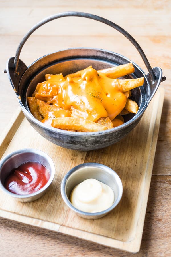 French Fries with Cheese on Top Stock Image - Image of spring, mayo ...