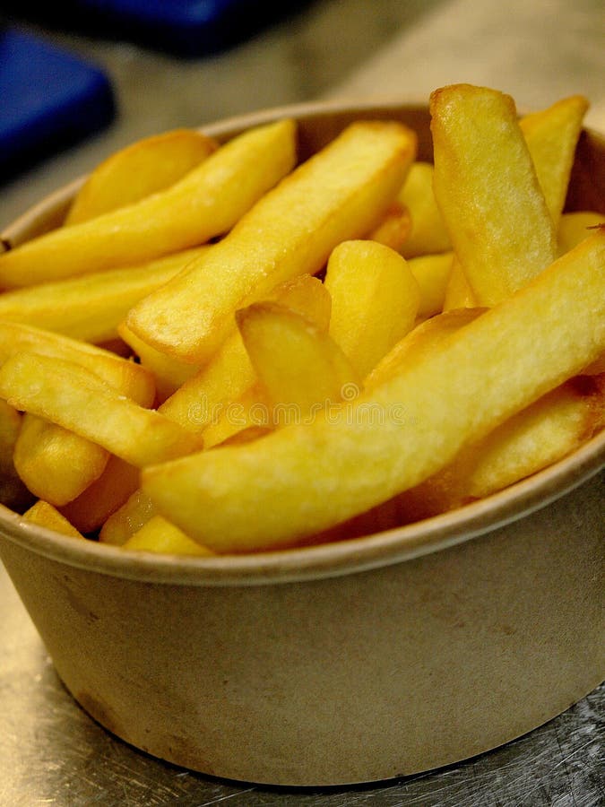 French Fries in a Container Stock Photo - Image of gold, kitchen: 241868778