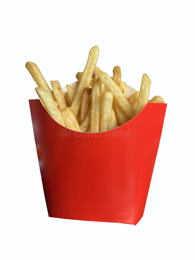 French Fries Fast Food Restaurant Falling Disrupted Isolate White ...