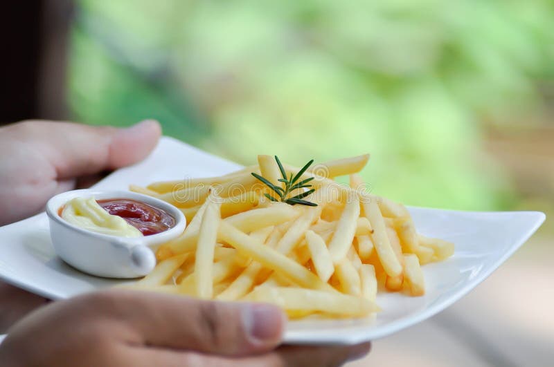 French Fries or Fried Potato , Fries or Chips Stock Photo - Image of ...