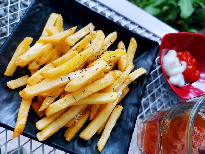 French Fries and friend stock photo. Image of yellow - 206465998