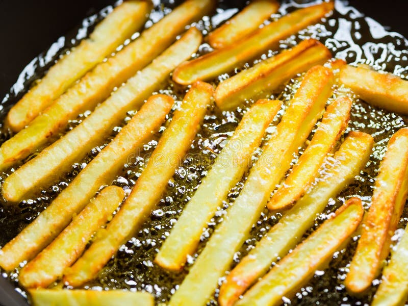 French Fries on the Frying Pan Stock Image - Image of cooked, cuisine ...
