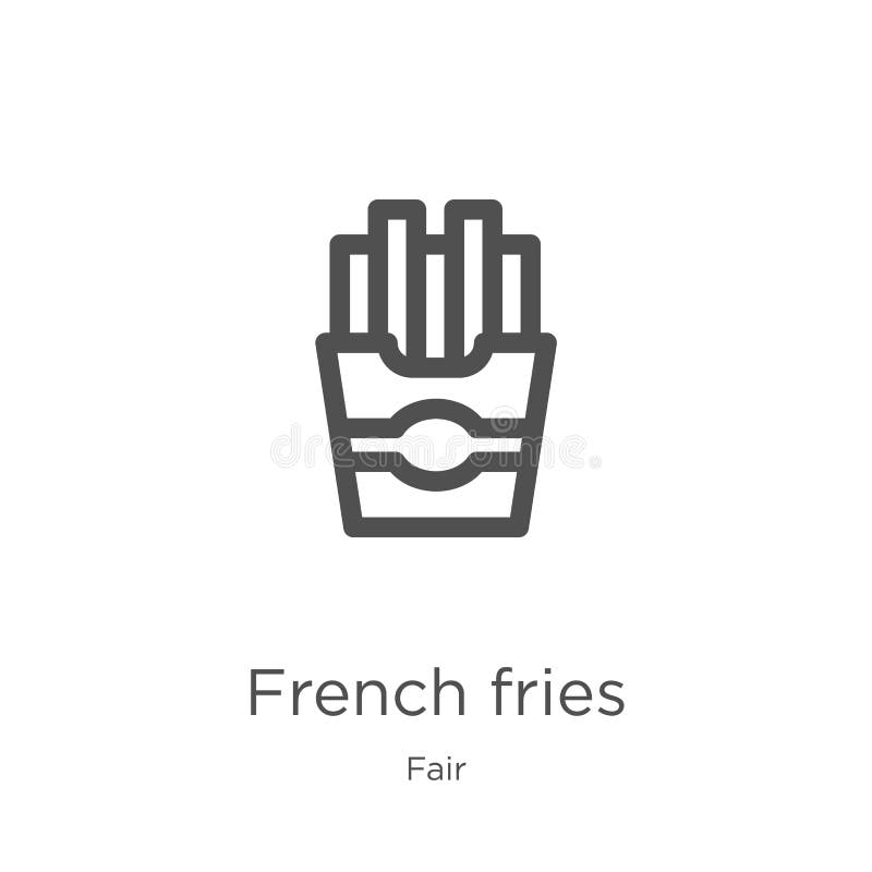 French Fries Icon Vector from Take Away Collection. Thin Line French ... French Fries Icon Vector from Take Away Collection. Thin Line French ...