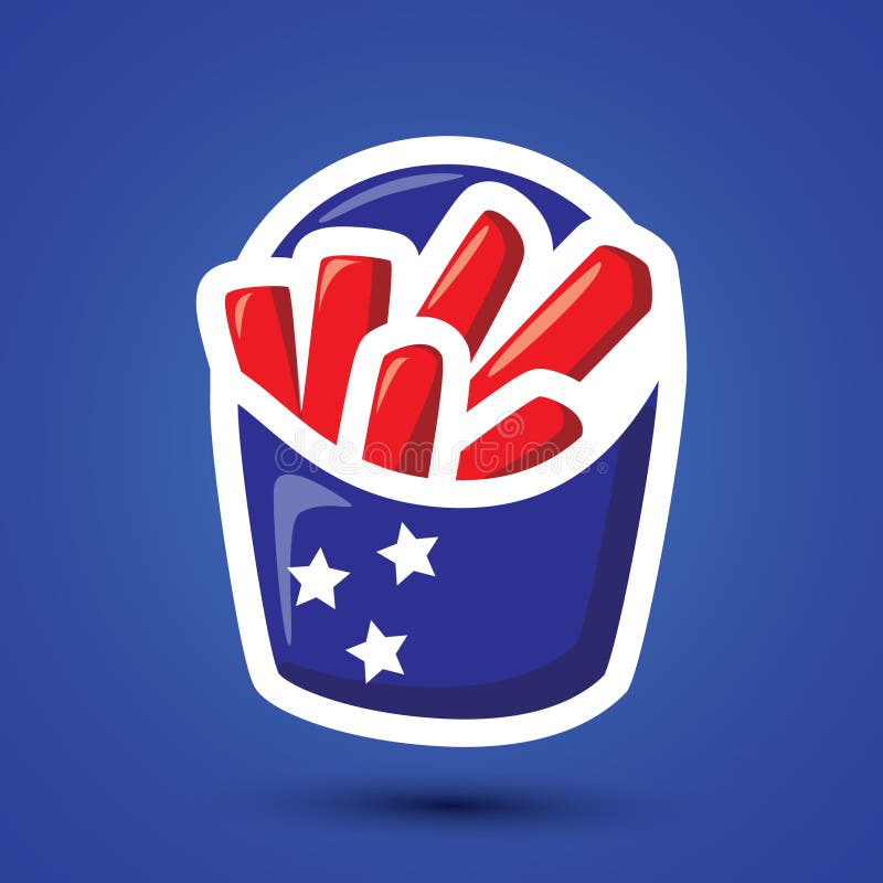 French Fries Icon. Vector Illustration Decorative Design Stock Vector ...