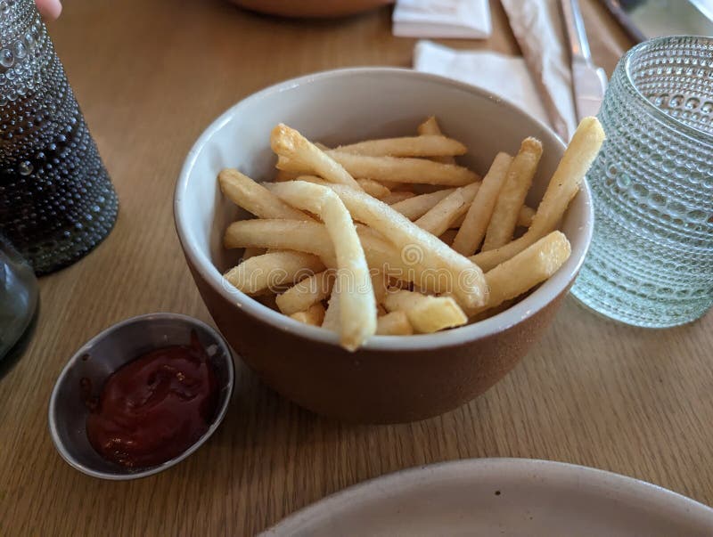 French Fries Ketchup Side Order Stock Photo - Image of dish, vegetable ...