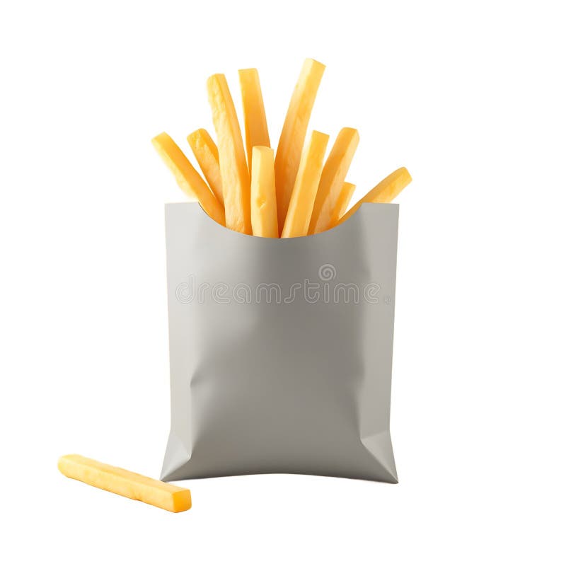 French Fries Packaging Blank Mockup with Ultra Layer Stock Image ...