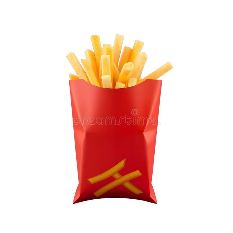 French Fries Packaging Blank Mockup with Ultra Layer Stock Photo ...