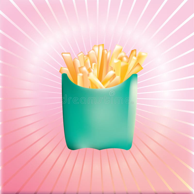French Fries Packet. Vector Illustration Decorative Design Stock Vector ...