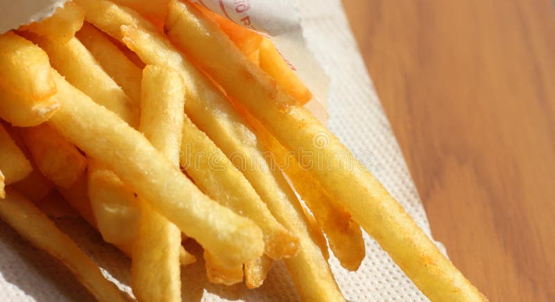 French Fries in Paper Packaging Stock Image - Image of cooking, product ...