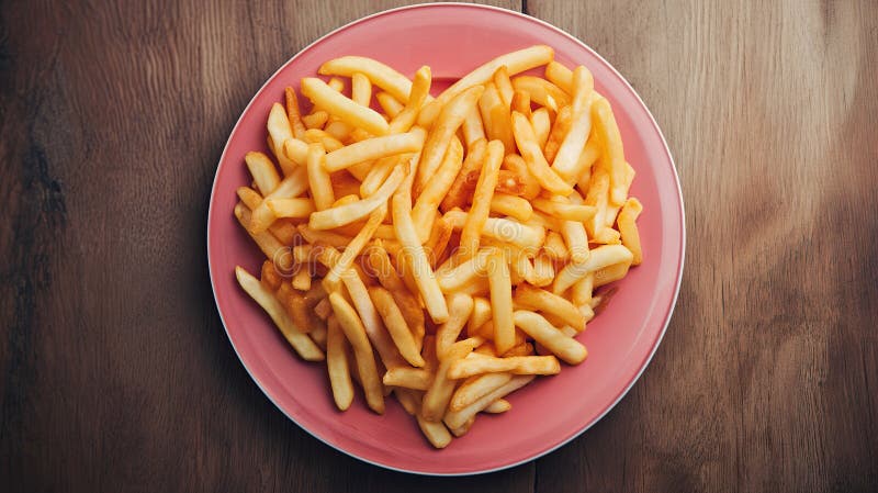 French fries on a plate stock image. Image of fast, delicious - 305862617