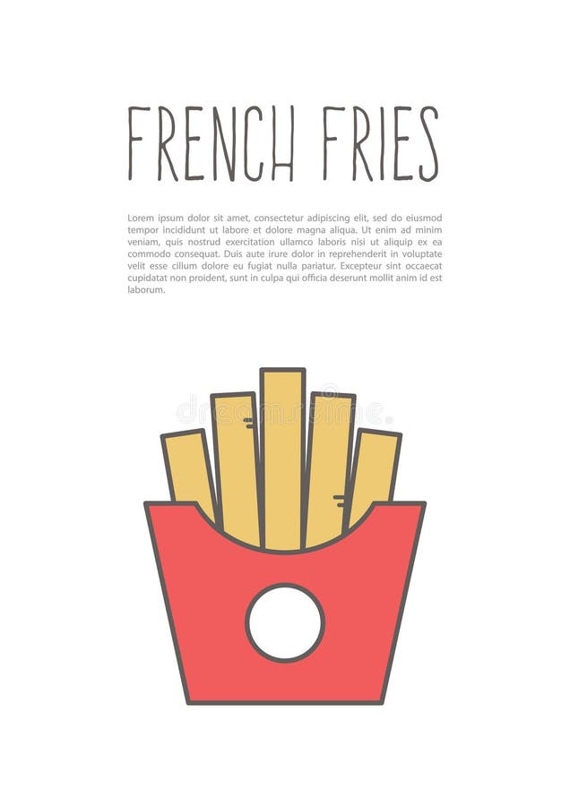 French Fries Poster. Vector Illustration Decorative Design Stock Vector ...