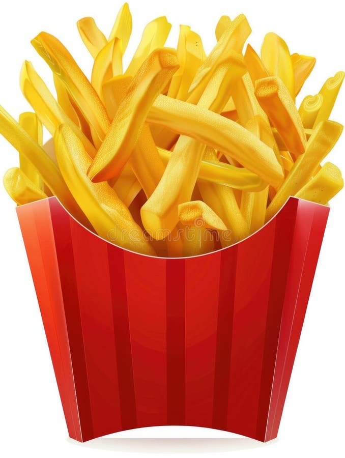 French Fries in Red Box stock photo. Image of meal, snack - 374200466
