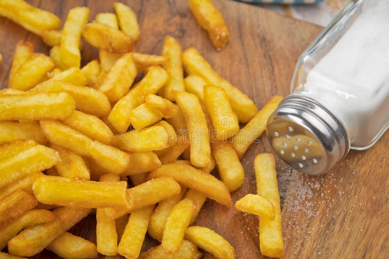 French fries with salt stock photo. Image of fries, salt - 235185072