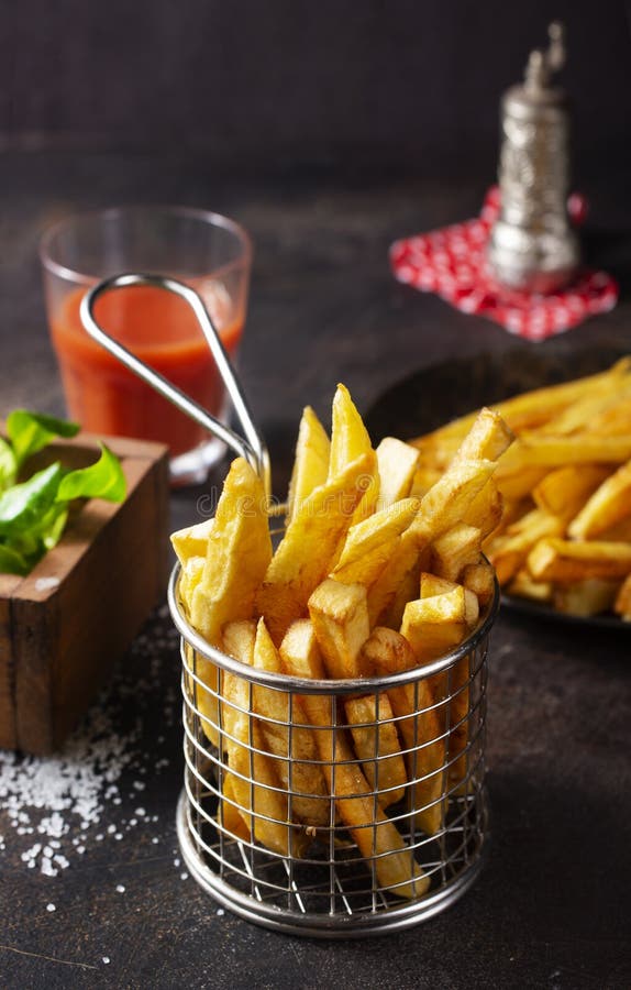 French fries stock image. Image of food, deep, sauce - 171964357