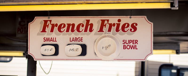 French fries sign stock image. Image of states, fries - 71369569