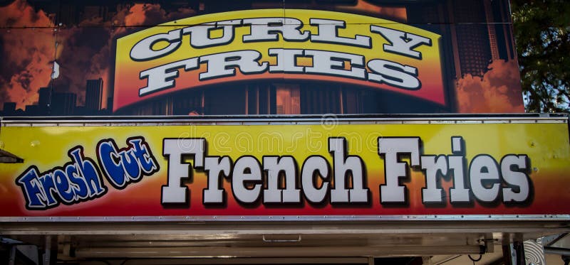 French fries sign stock image. Image of amusement, tickets - 65303347