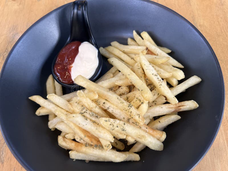 French Fries Stick Fast Food Dish. Stock Image - Image of menu ...