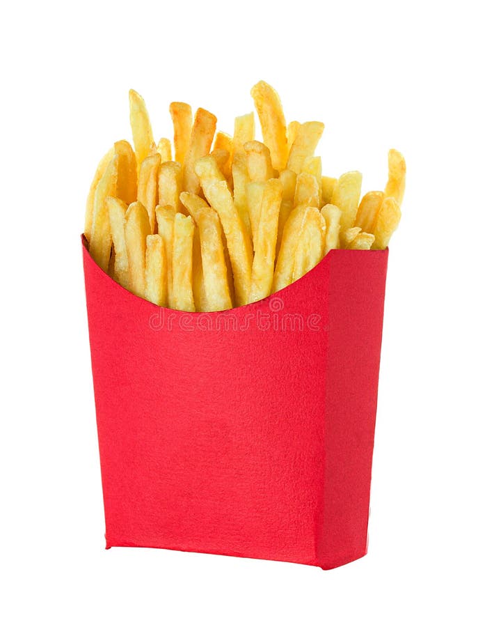 French Fries On White Background Stock Image - Image of lunch, pile ...