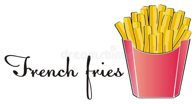 French fries with words stock illustration. Illustration of strips ...