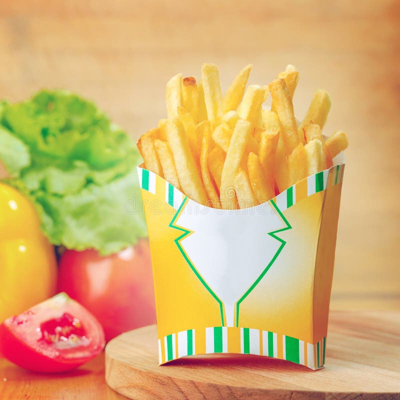 Pack of fries stock photo. Image of hand, ketchup, europe - 45618218