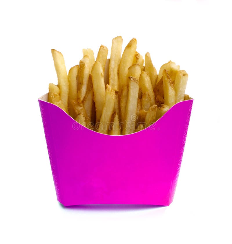 French fry in pink box stock photo. Image of fastfood - 31439148