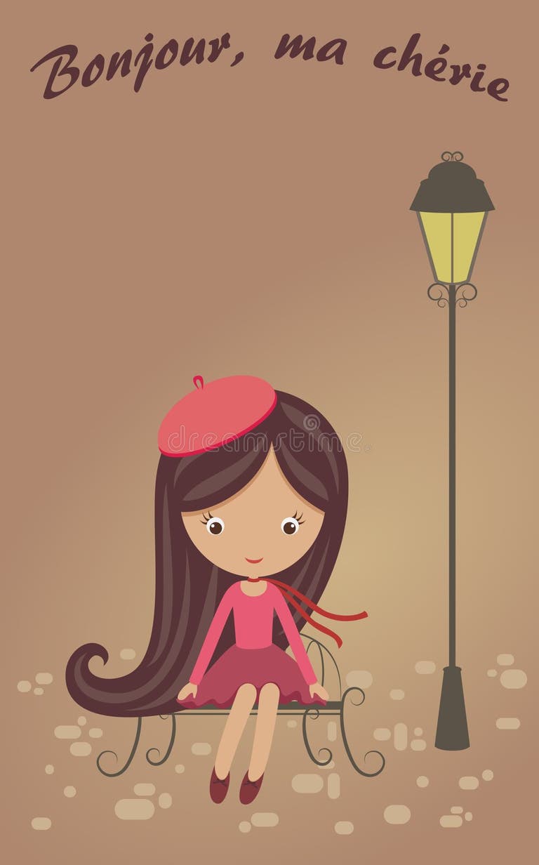 Girl Paris Cartoon Stock Illustrations – 1,381 Girl Paris Cartoon Stock ...