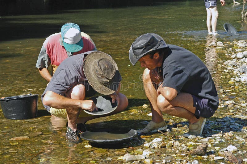 French gold washers editorial stock image. Image of activity - 30652909