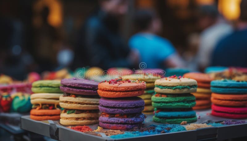 French Gourmet Macaroon Stack, a Colorful Indulgence for Celebration ...