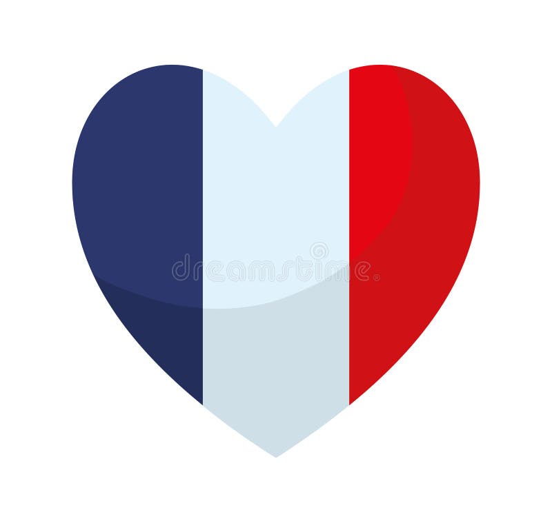 French Heart Representation Stock Vector - Illustration of design, love ...