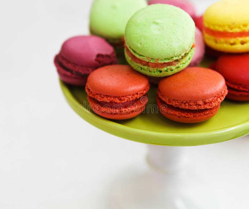 French homemade macaroons stock image. Image of raspberry - 43355729