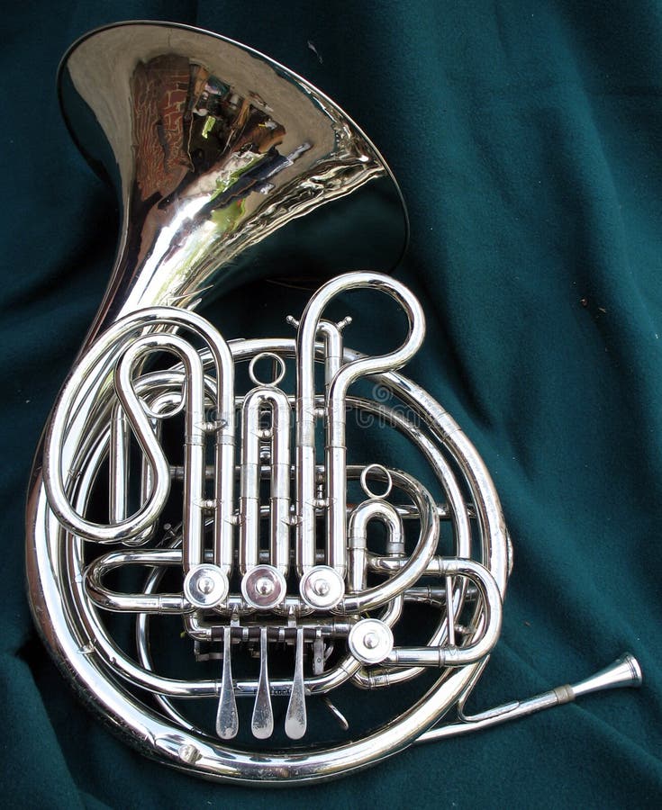 French horn stock photo. Image of valve, classic, brass - 738848
