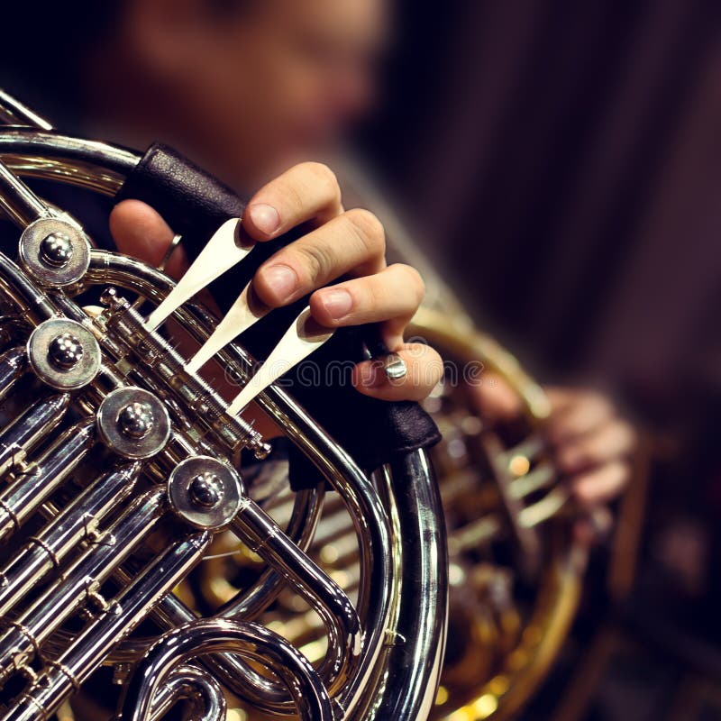 French Horn stock photo. Image of music, musical, polished - 34026994