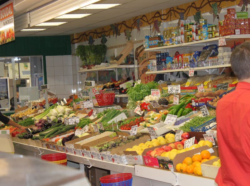 French Vegetable Shop in Paris Editorial Photography - Image of basket ...