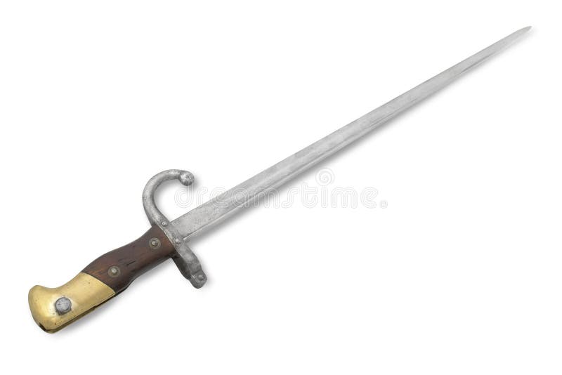 French infantry bayonet stock photo. Image of hook, silver - 4855136