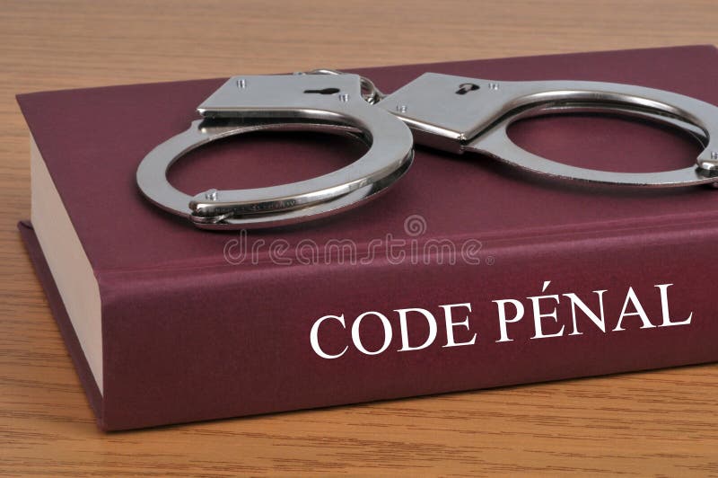 French Justice Concept with Handcuffs and Book Stock Photo - Image of ...