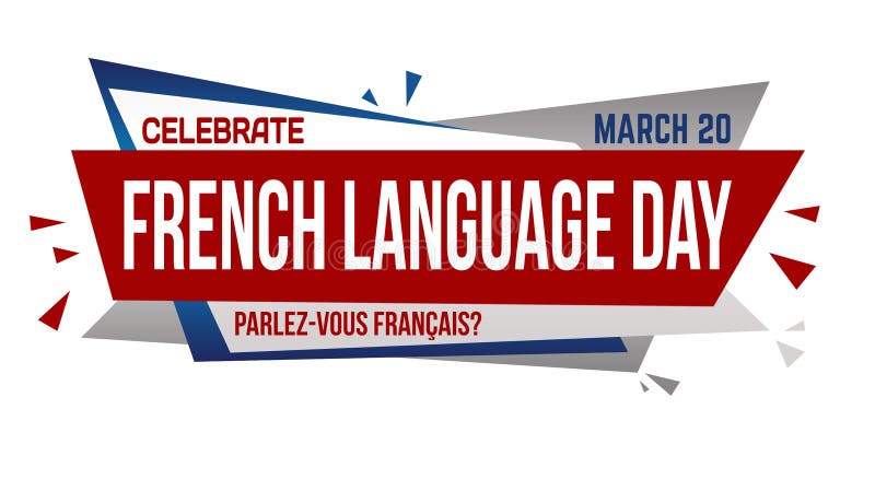 French Language Day Banner Design Stock Vector - Illustration of ...
