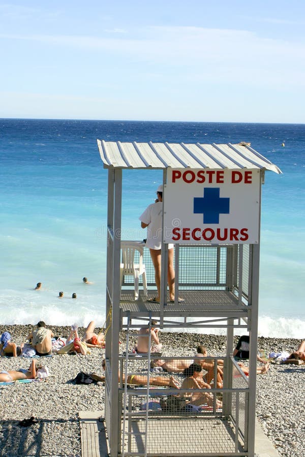 French lifeguard stock photo. Image of french, sunbathers - 1402942
